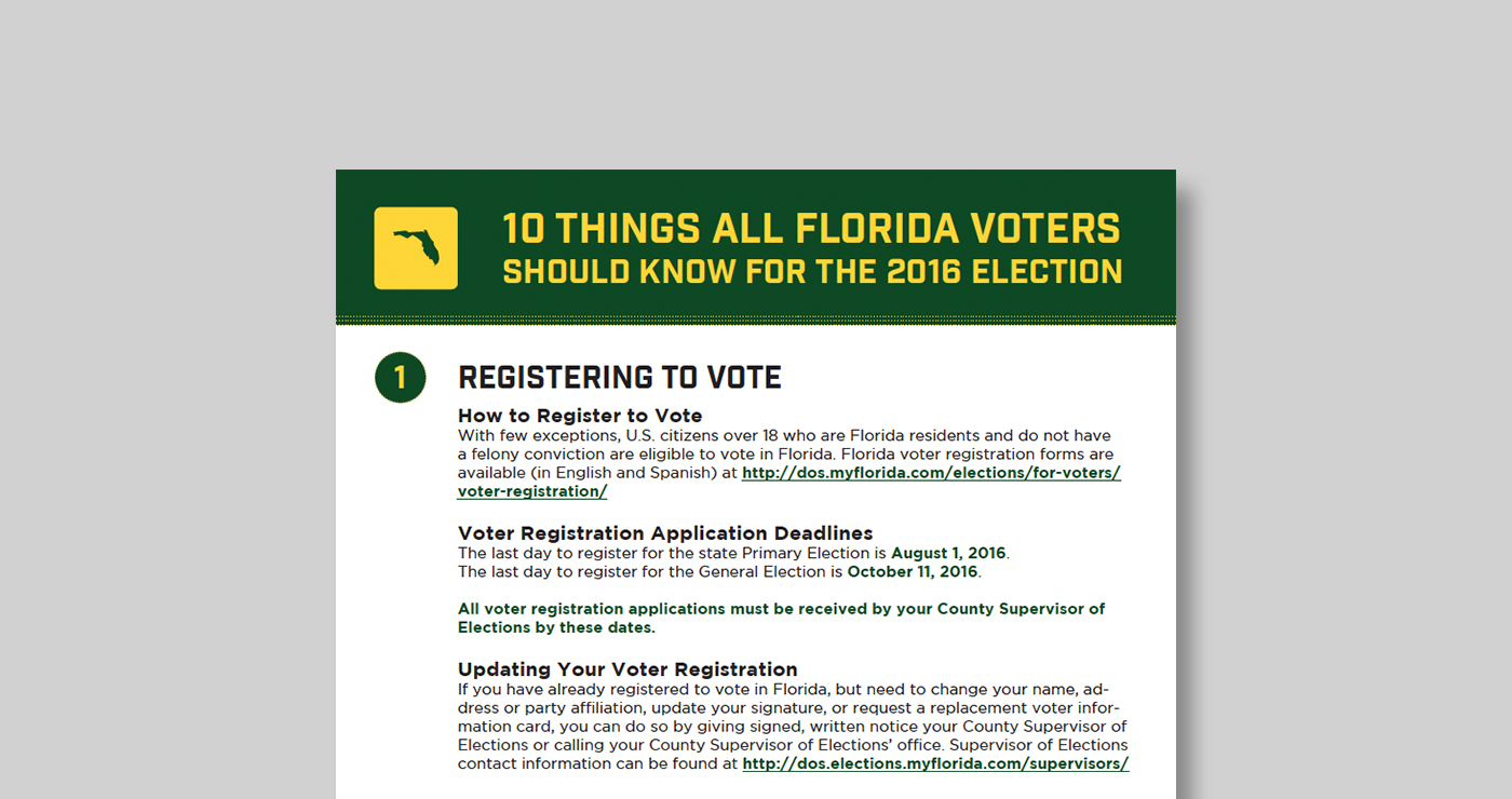 10 Things Florida Voters Should Know for the 2016 Election ...