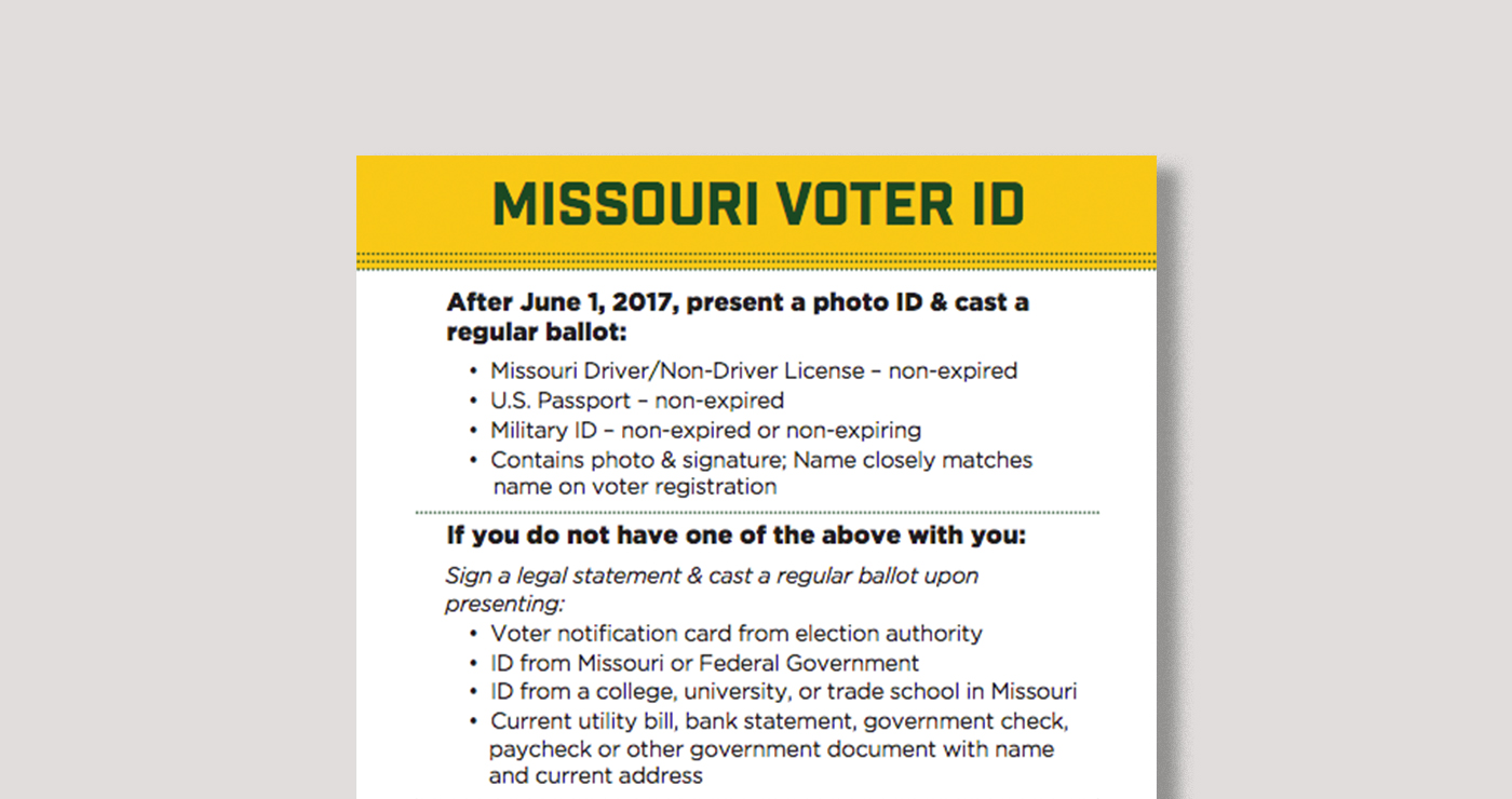 Voting In Missouri Under the New Voter ID Law - Advancement Project